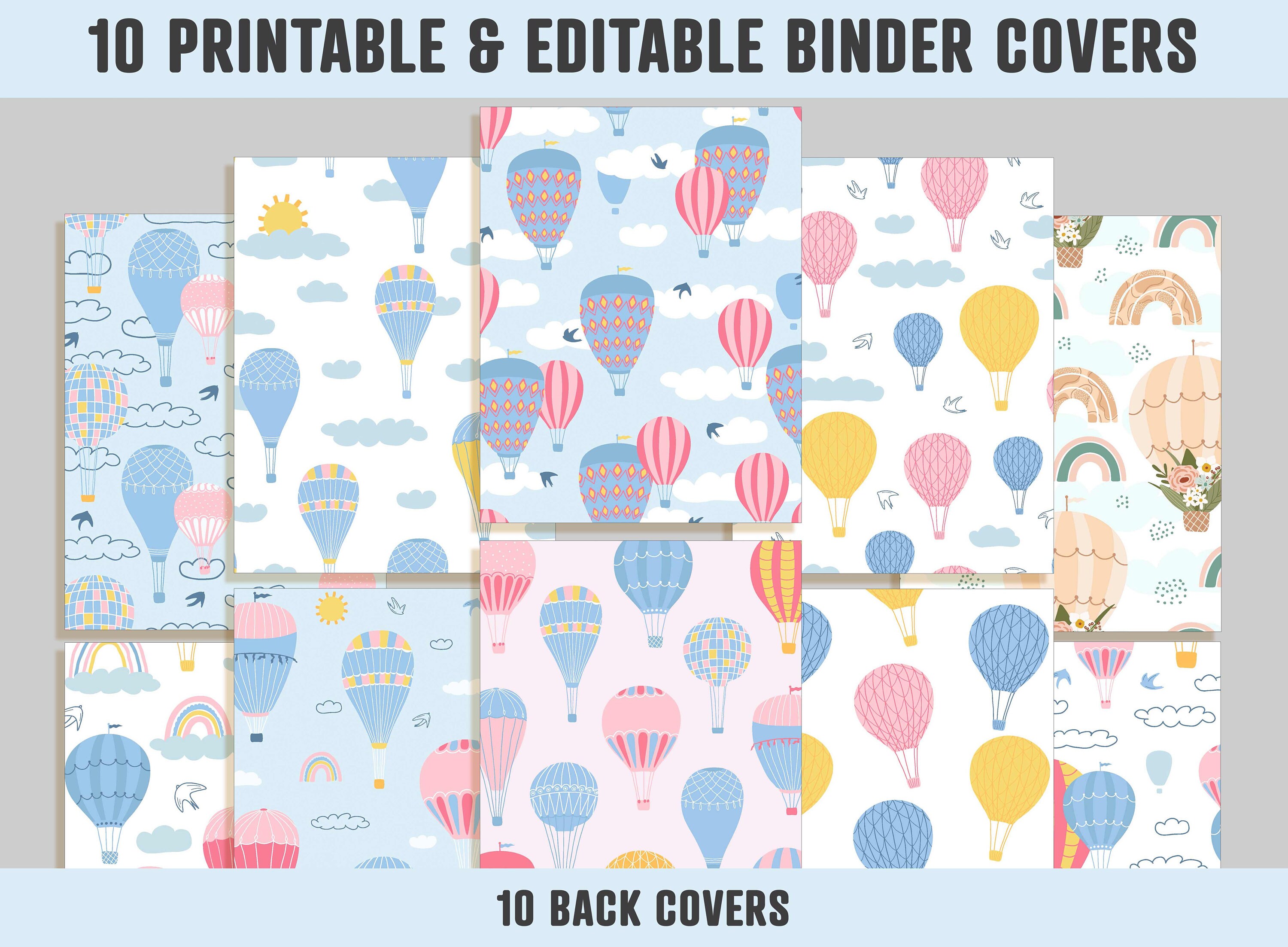 Printable Binder Cover 10 Coversspines Binder Cover - Etsy