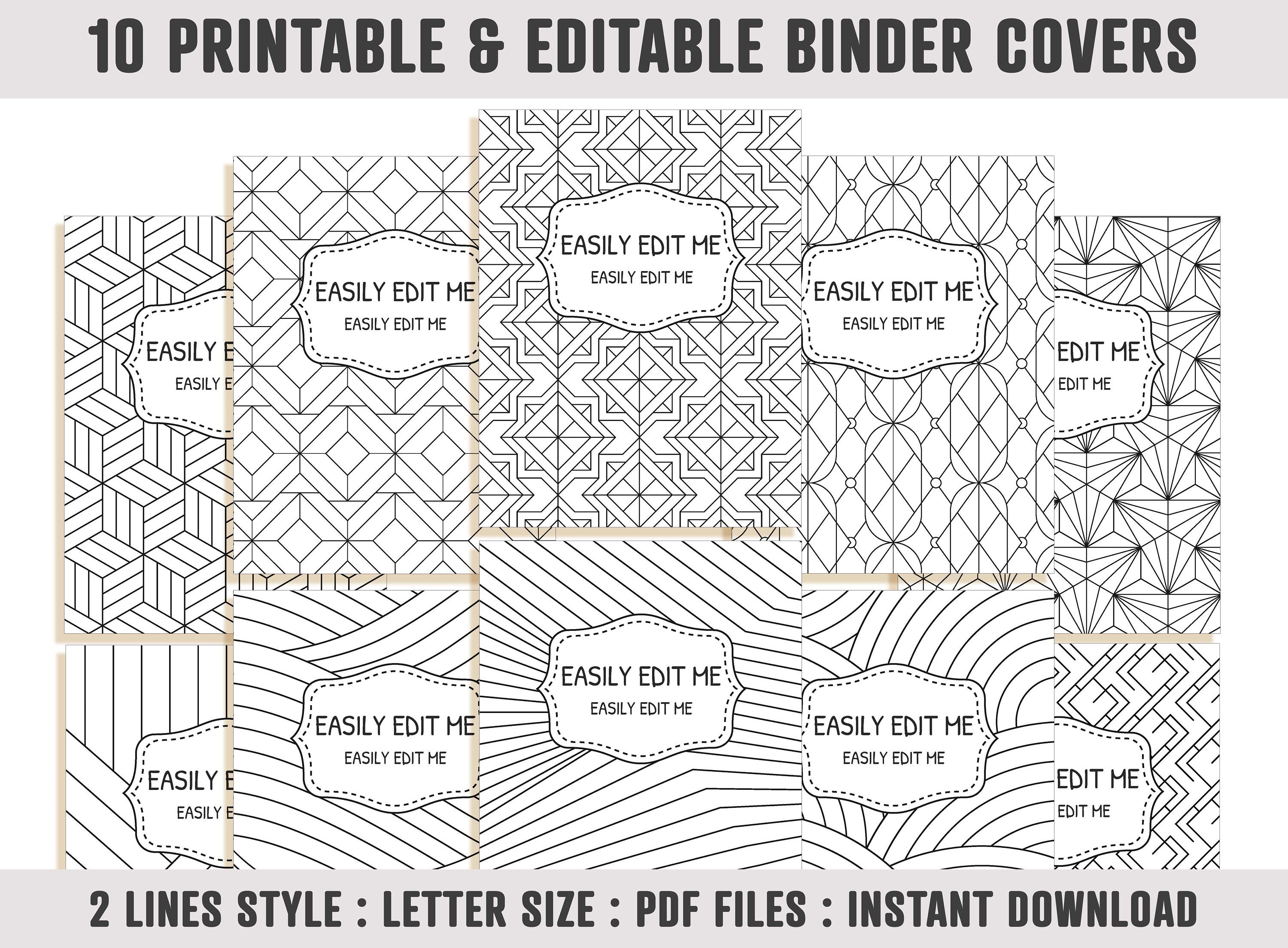 Cool Black And White Binder Covers