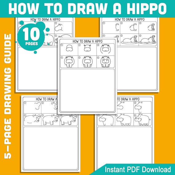 Comment Dessiner Un Hippopotame Pour Les Enfants Il Reste Seulement