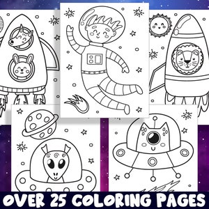 Space Coloring Pages, 25 Cute Kids Astronauts, Space and Astronomy ...