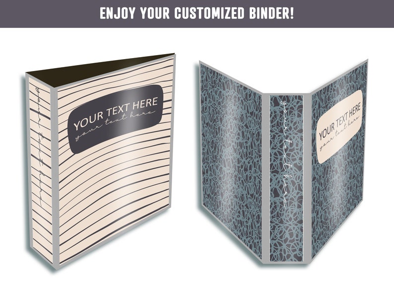 Powerpoint Binder Covers, 10 Printable/editable Abstract Binder Covers ...