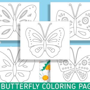 Butterfly Coloring Pages: 25 Simple Designs for Kindergarten ...