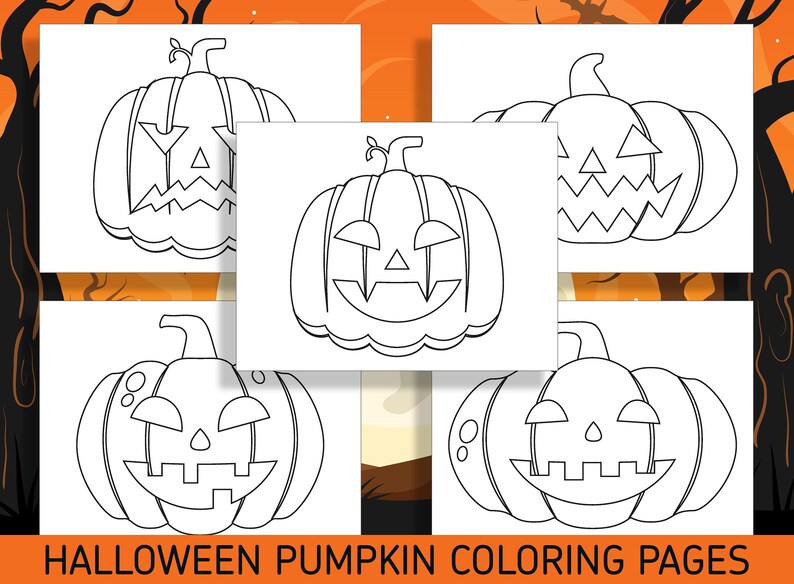 Spooktacular Fun for Little Ones: 25 Halloween Pumpkin Face Coloring ...