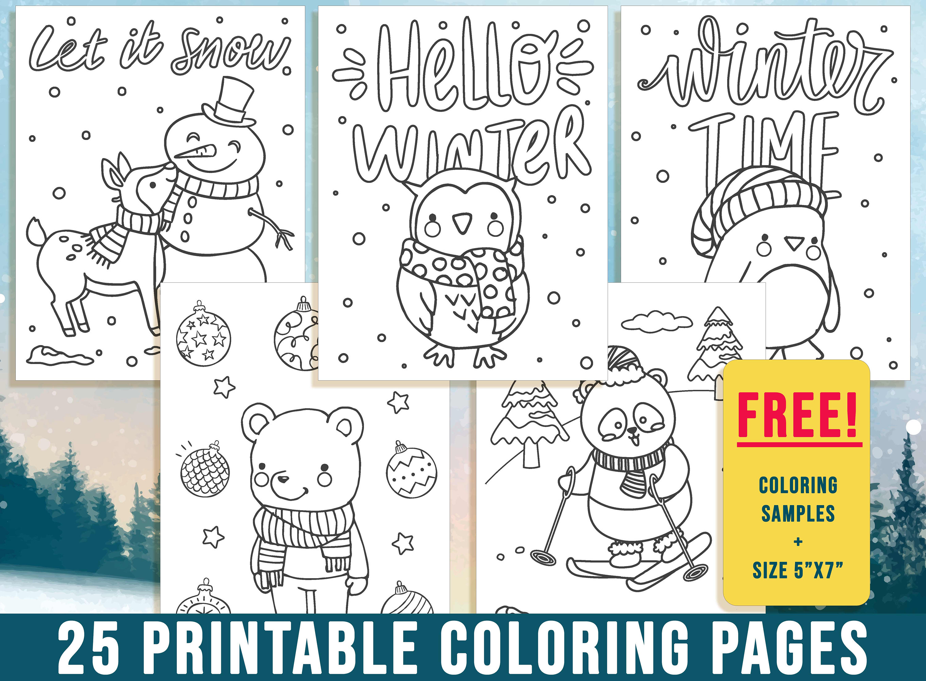 Winter Coloring Pages For Kids To Print Out