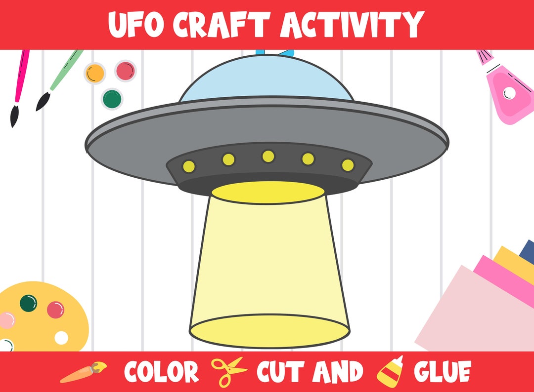 UFO Craft Activity - Color, Cut, and Glue for Prek to 2nd Grade, PDF ...