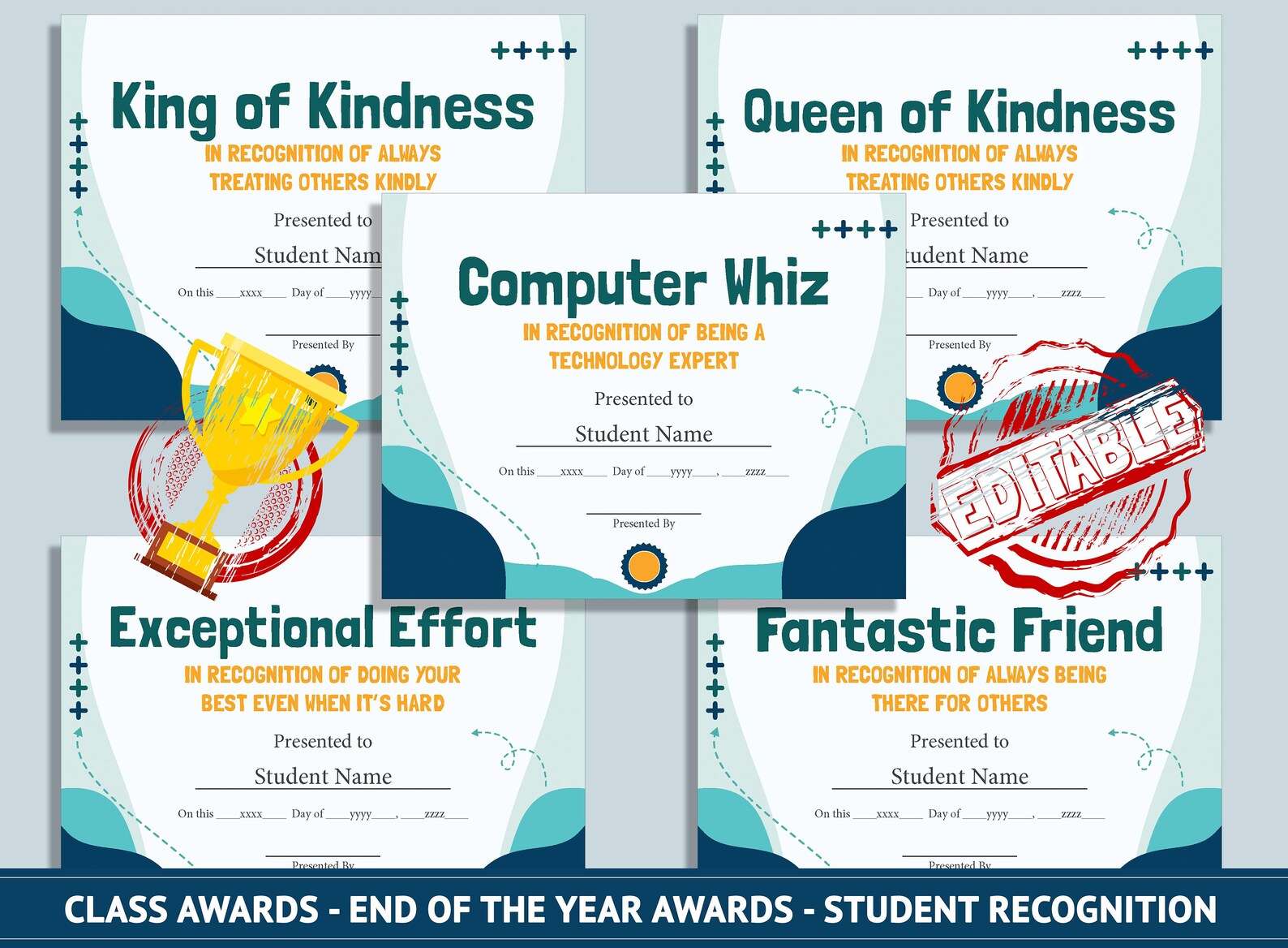 Editable Annual Awards End of the Year Activities End of - Etsy