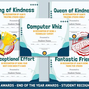 Editable Annual Awards, End of the Year Activities, End of School Year ...