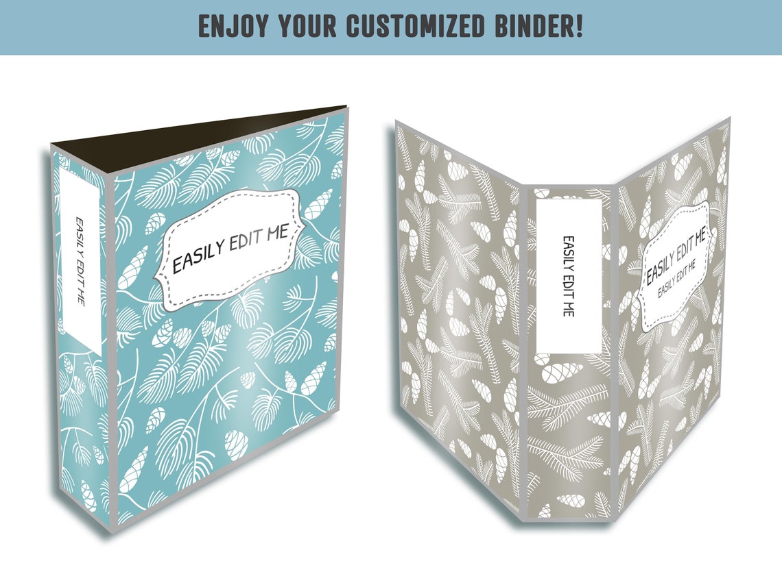 Binder Cover Printable Editable 10 Coversspines Binder - Etsy