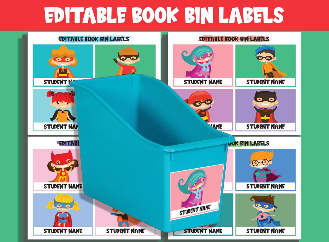 Editable Superhero Classroom Library Labels: Customize Your - Etsy