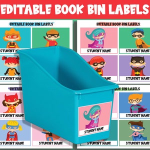 Editable Superhero Classroom Library Labels: Customize Your Literary ...