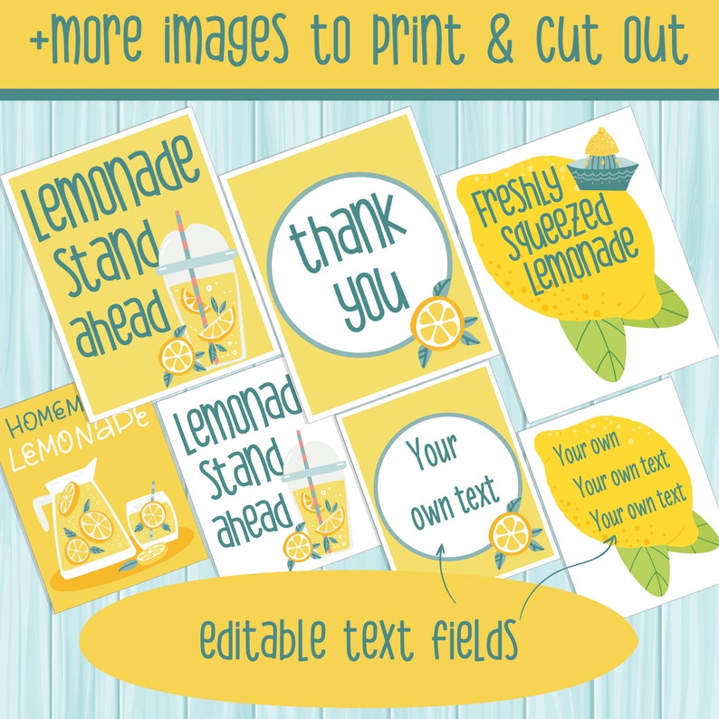 Editable Lemonade Stand Printable Kit: Summer Activity, Dramatic Play ...
