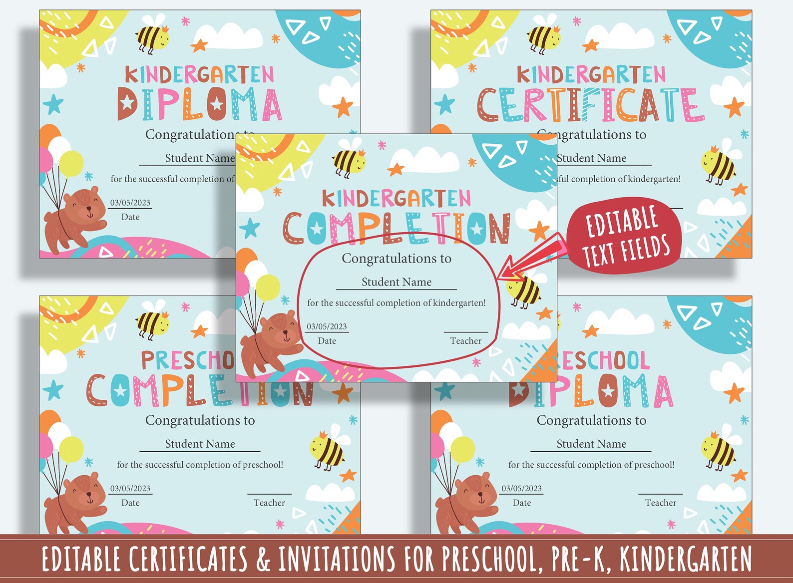 37 Pages of Editable Diploma Certificate and Invitation - Etsy