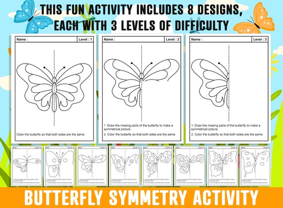 Butterfly Symmetry Worksheets Kindergarten