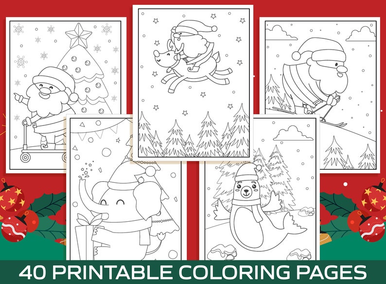 Christmas Coloring Pages: 40 Printable Designs for Kids, Teens, and ...