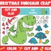 Christmas Dinosaur Craft Activity Color, Cut, and Glue for Prek to 2nd ...