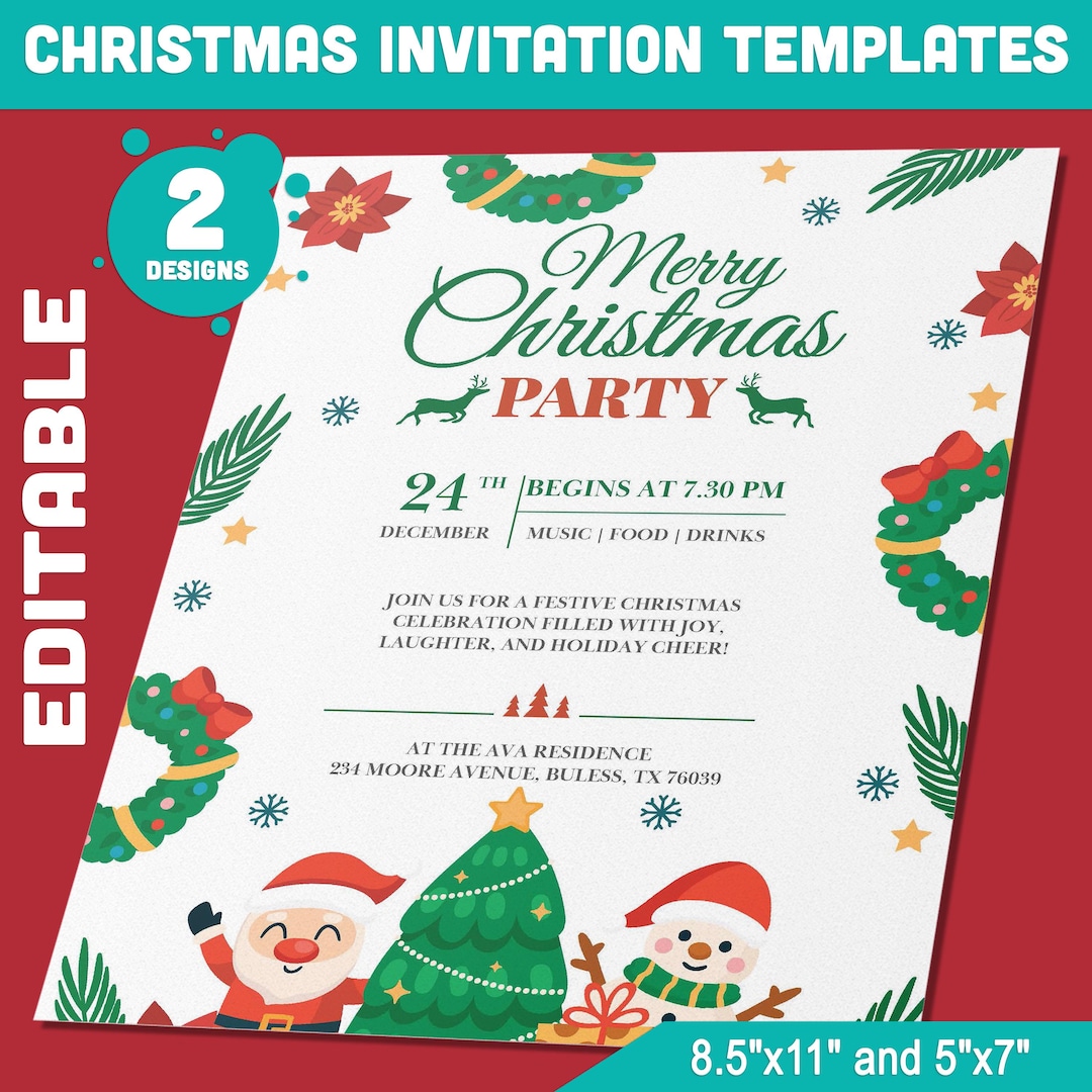 Spark the Holiday Spirit: Classroom Christmas Party Invitations, Choose ...