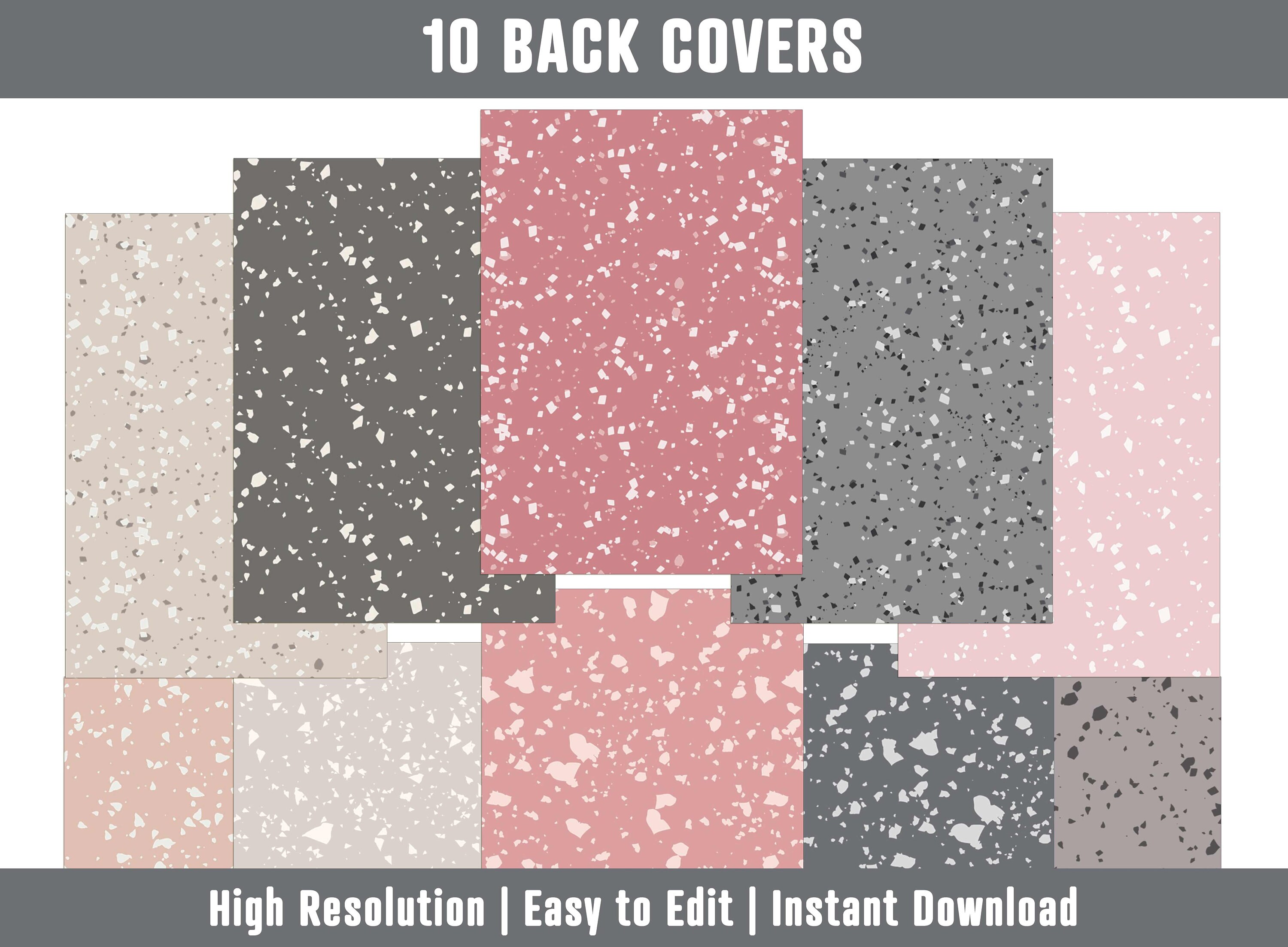 Powerpoint Binder Covers, 10 Printable/editable Terrazzo Marble ...