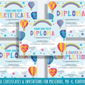 Student Certificates, Editable End of Year Diplomas, Certificates, and ...
