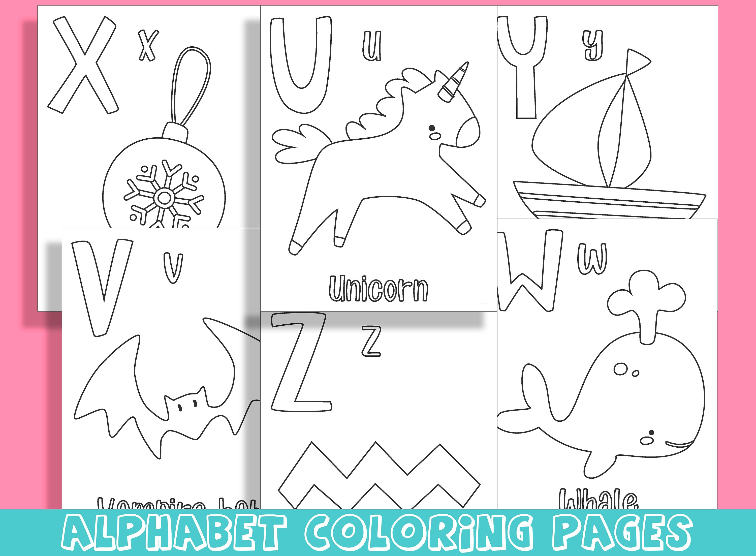 Color the Alphabet: Fun and Educational Coloring Pages for Kids, Upper ...