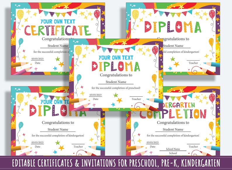 Editable Funny Class Awards, End of the Year Awards, Diplomas ...