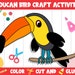 Cute Toucan Bird Craft Activity Color, Cut, and Glue for Prek to 2nd ...