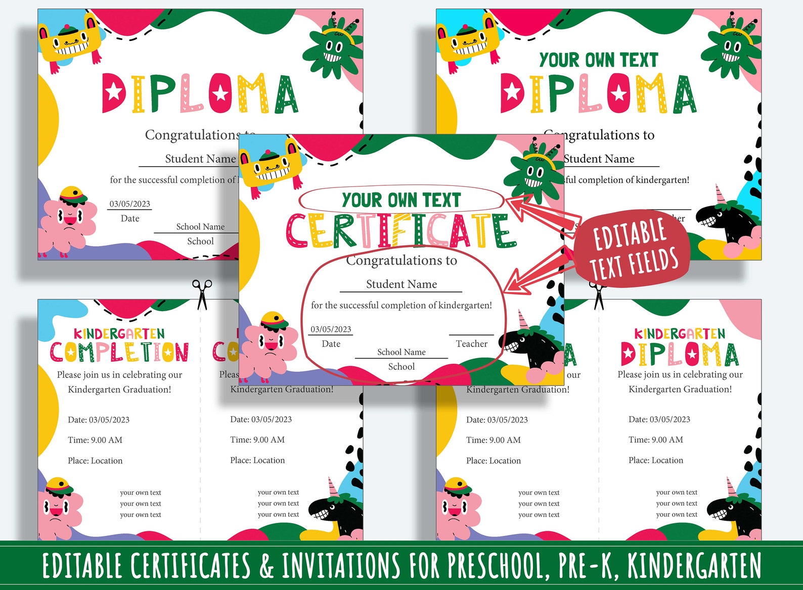 Editable Class Certificates, End of the Year Awards, Diplomas ...