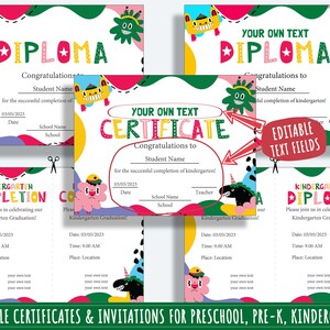 Editable Class Certificates, End of the Year Awards, Diplomas ...