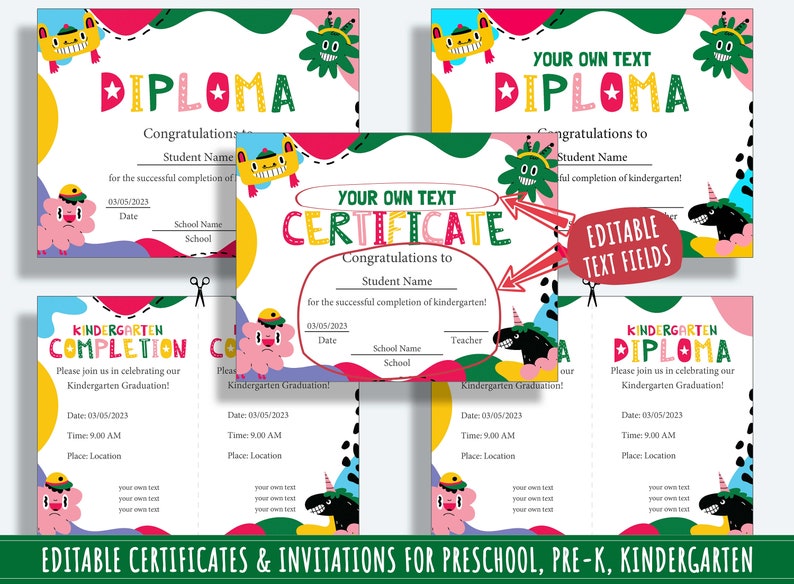 Editable Class Certificates, End of the Year Awards, Diplomas ...