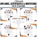 Printable 4th Grade Diplomas, Editable Certificates for 1st-8th Grades ...