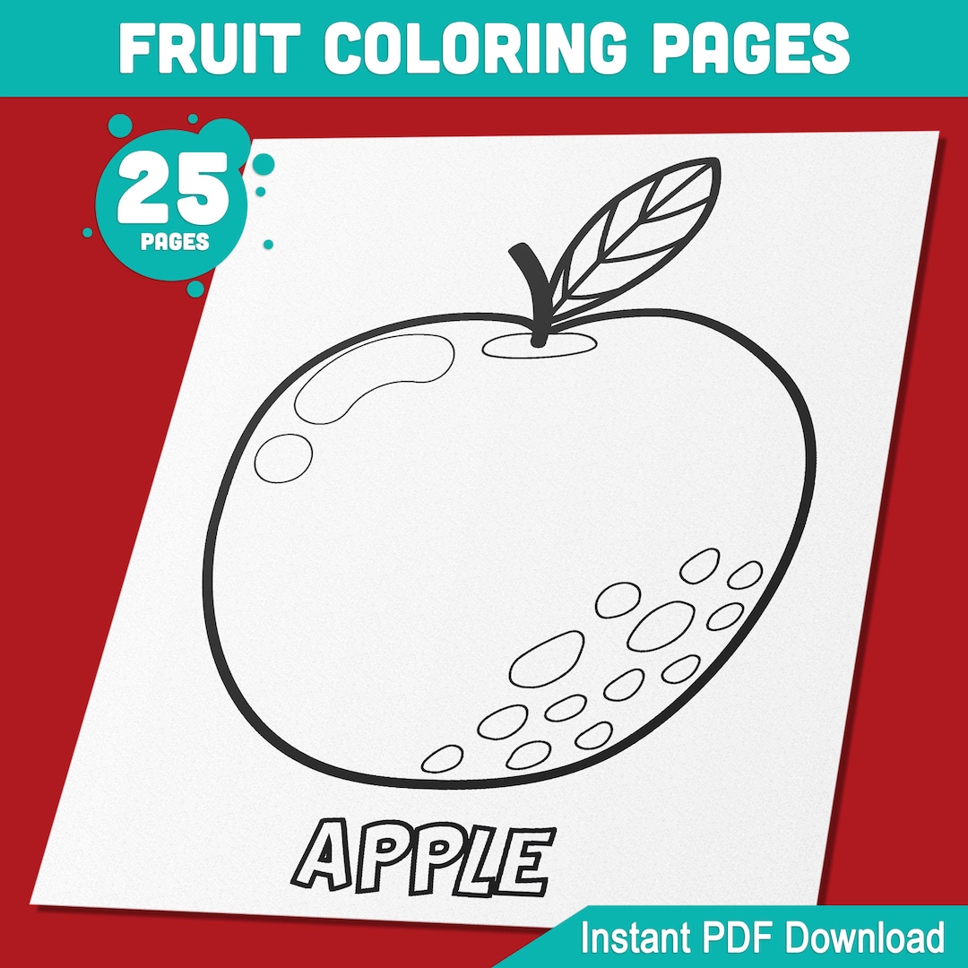 Fruit Coloring Pages: 25 Printable Fruit Coloring Pages for Preschool ...