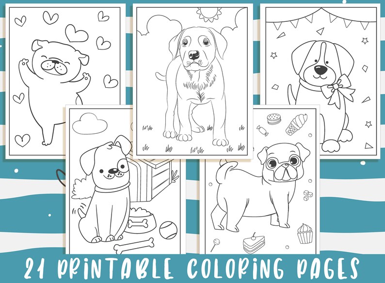 Puppy Coloring Pages: 21 Fun Activity Sheets for Kids, Perfect for Boys ...