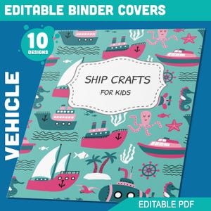 Vehicle Binder Template, 10 Printable & Editable Binder Covers+spines ...