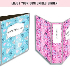 Binder Cover Printable Editable, 10 Covers+spines, Binder Insert ...