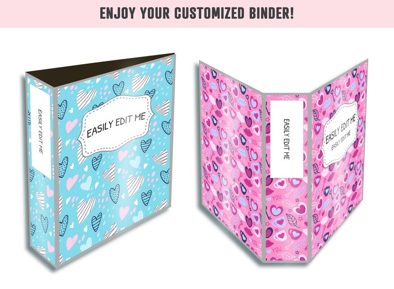 Binder Cover Printable Editable 10 Coversspines Binder - Etsy