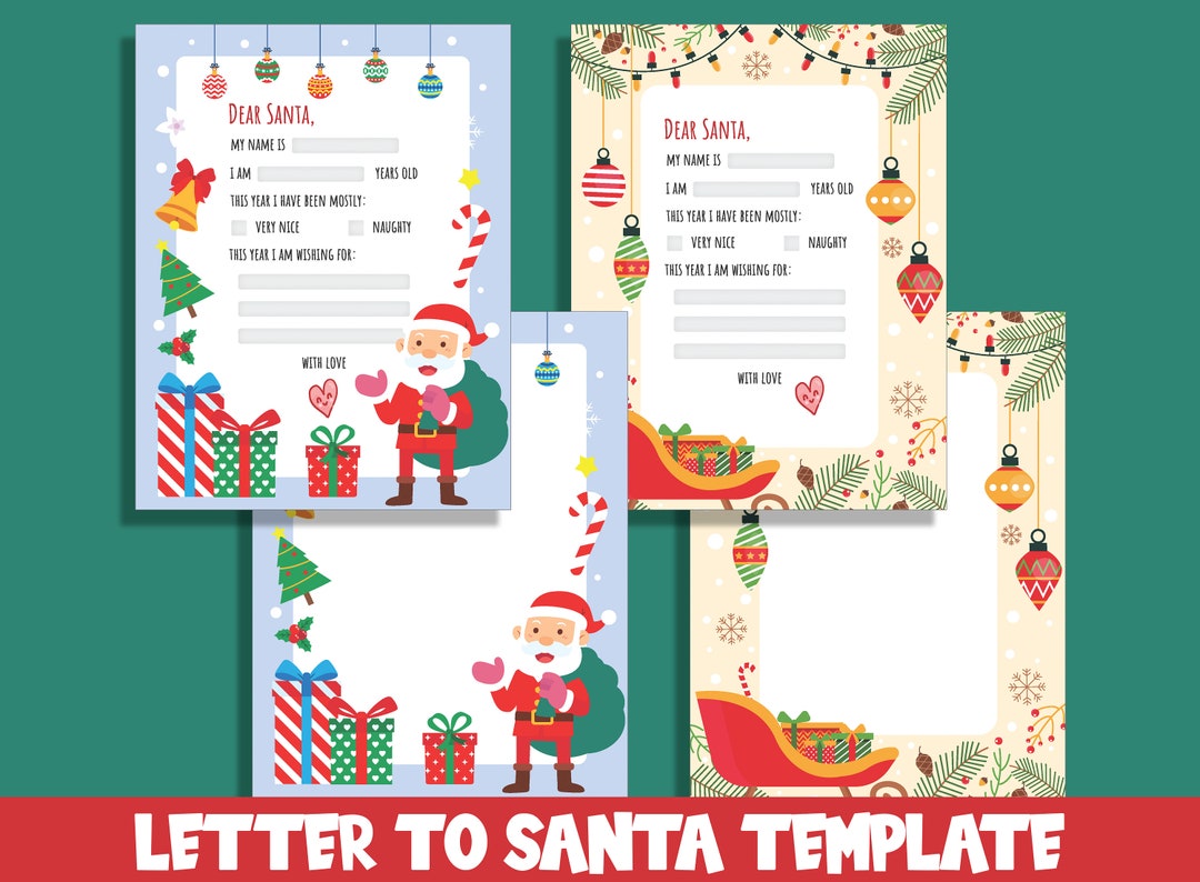 Magical Moments: Fillable & Blank Letter to Santa Writing - Etsy