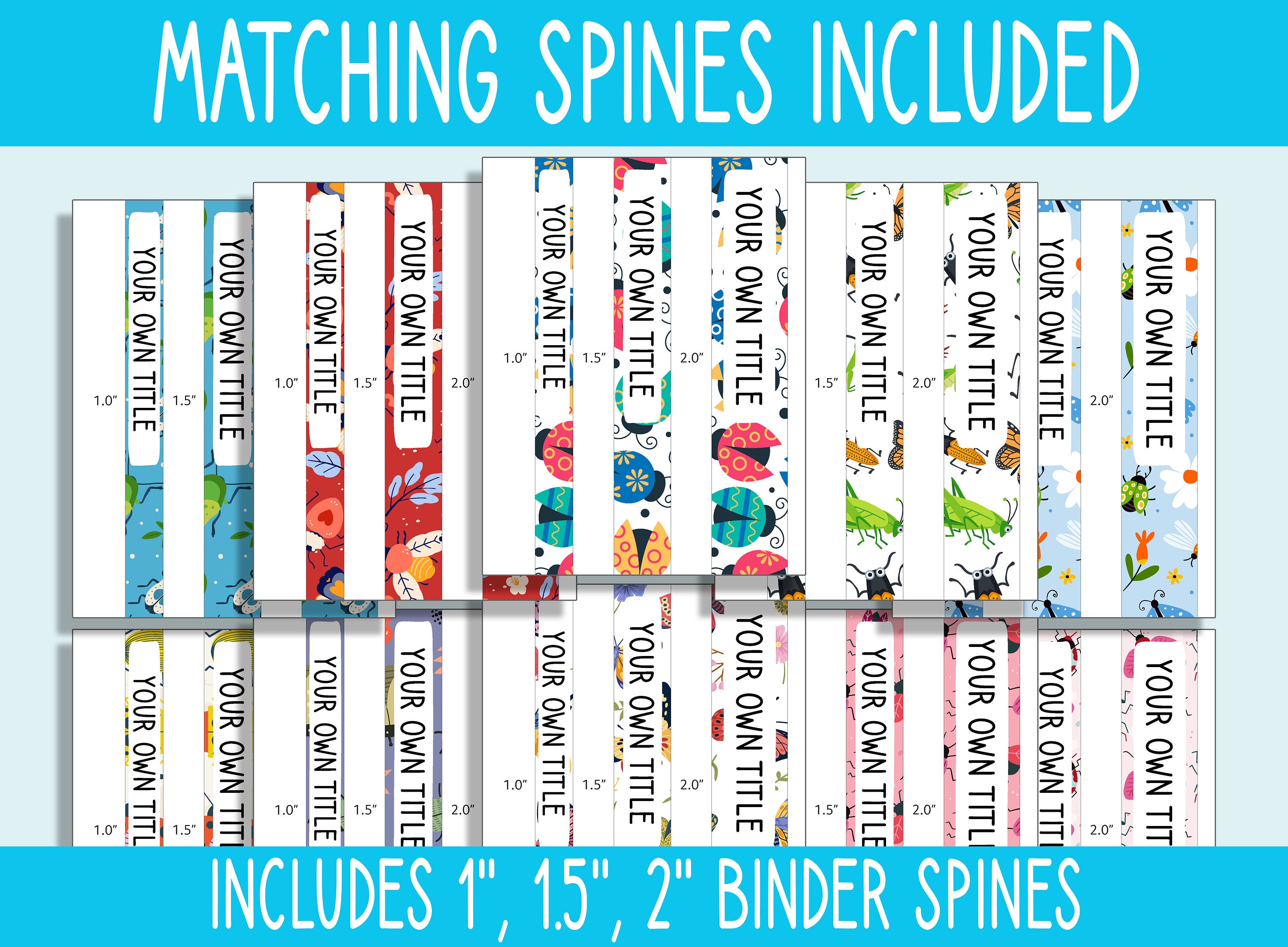 10 Editable Insect/bug/beetle Binder Covers Includes 1 - Etsy