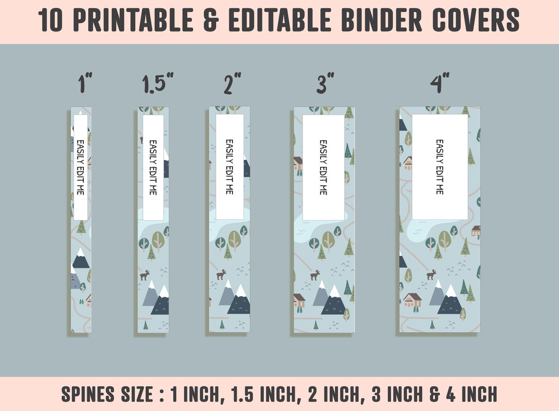 Adventure Binder Cover 10 Printable & Editable Binder Covers - Etsy