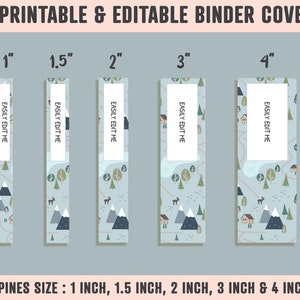 Adventure Binder Cover, 10 Printable & Editable Binder Covers + Spines ...