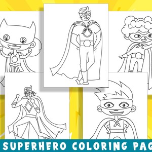 Superhero Coloring Pages: 25 Fun Activity Sheets for Preschool and ...