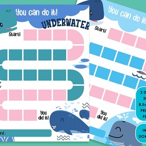 Printable Cute Whale Reward Chart for Kids: Encouraging Positive ...