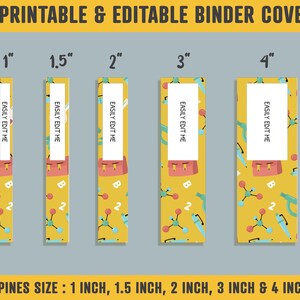 Back to School Pattern Binder Cover, 10 Printable/editable Binder ...