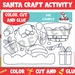 Santa Craft Activity Color, Cut, and Glue for Prek to 2nd Grade, PDF ...