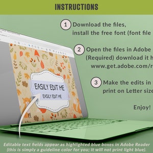 Autumn Patterns With Flowers and Animals Binder Cover, 10 Printable ...