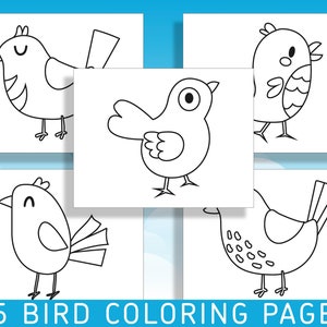 Bird Coloring Pages: 25 Fun and Easy Activity Sheets for Kindergarten ...