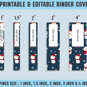Christmas Gifts Santa Snowmen Candy Binder Cover, 10 Printable/editable ...