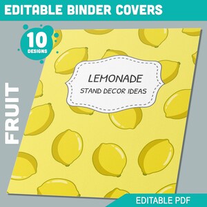 Binder Cover Printable Editable, 10 Covers+spines, Binder Inserts ...