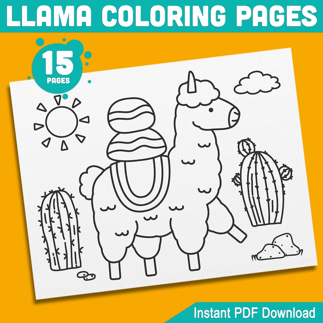 15 Simple Llama Coloring Pages for Kids – Perfect for Preschool ...