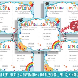 37 Editable Preschool and Pre-kindergarten Diplomas, Certificates ...