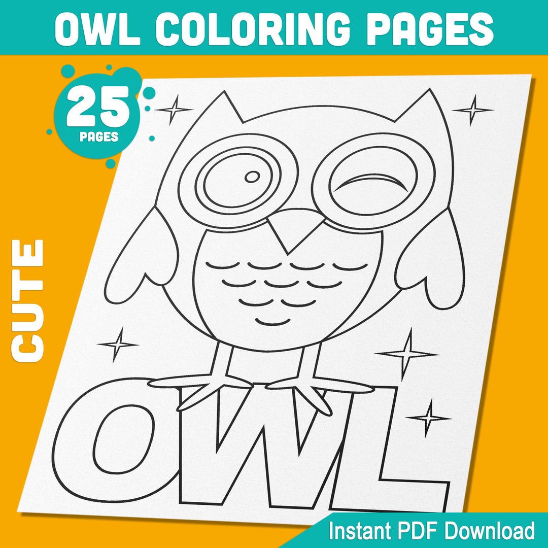 Cute Owl Coloring Pages: 25 Printable Designs for Preschool ...