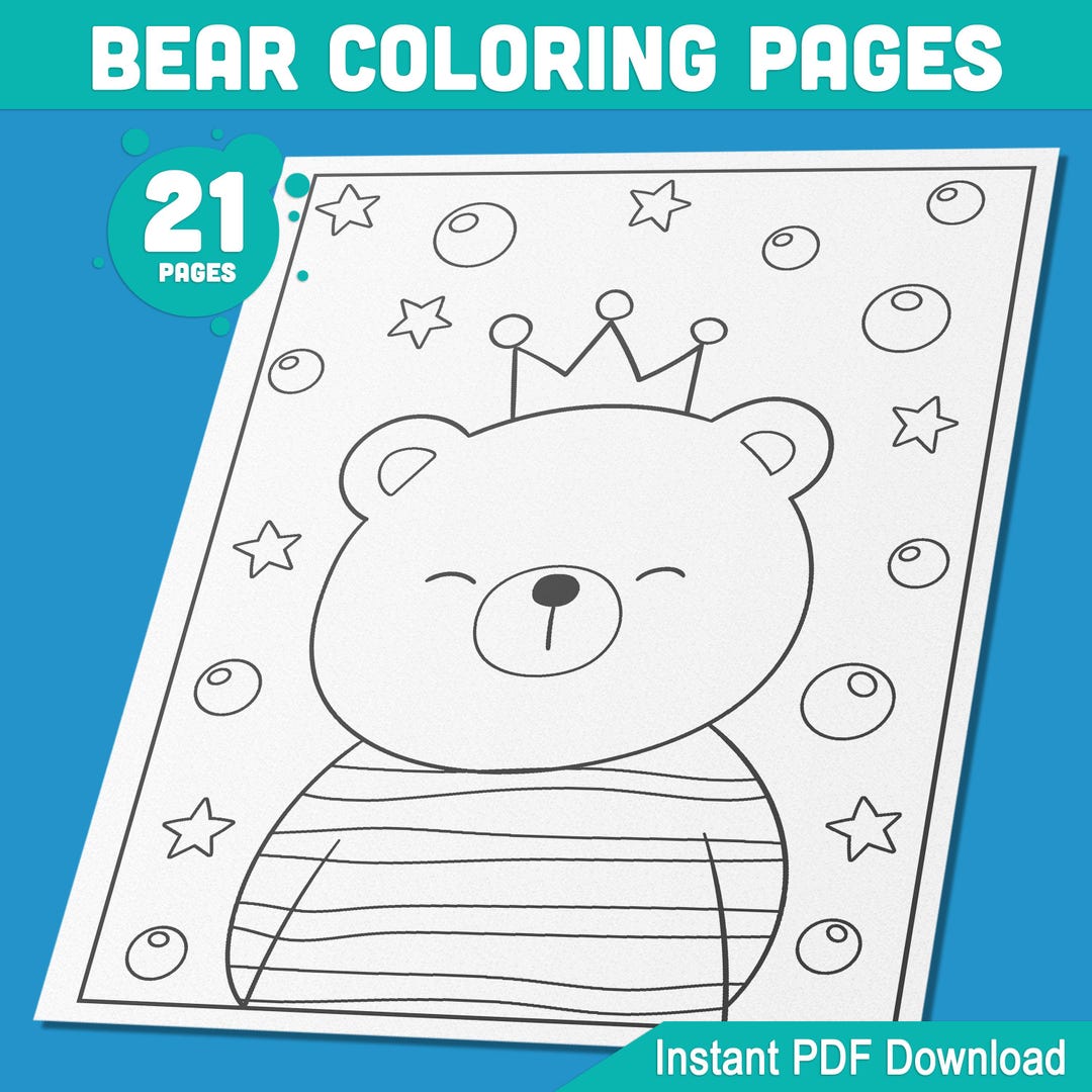 Bear Coloring Pages: 21 Fun Coloring Book Designs – Perfect for Bear ...